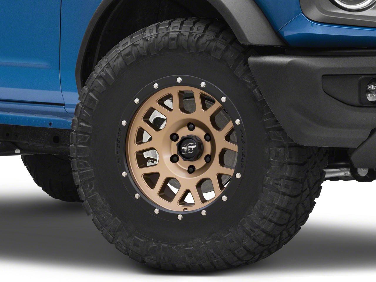 Pro Comp Wheels Bronco Vertigo Matte Bronze with Black Lip 6-Lug Wheel ...
