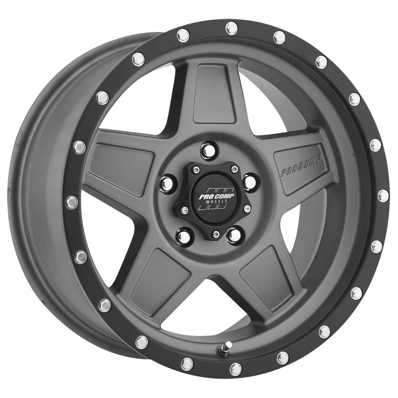 Pro Comp Wheels Jeep Wrangler Predator Matte Graphite Wheel; 17x8.5 ...