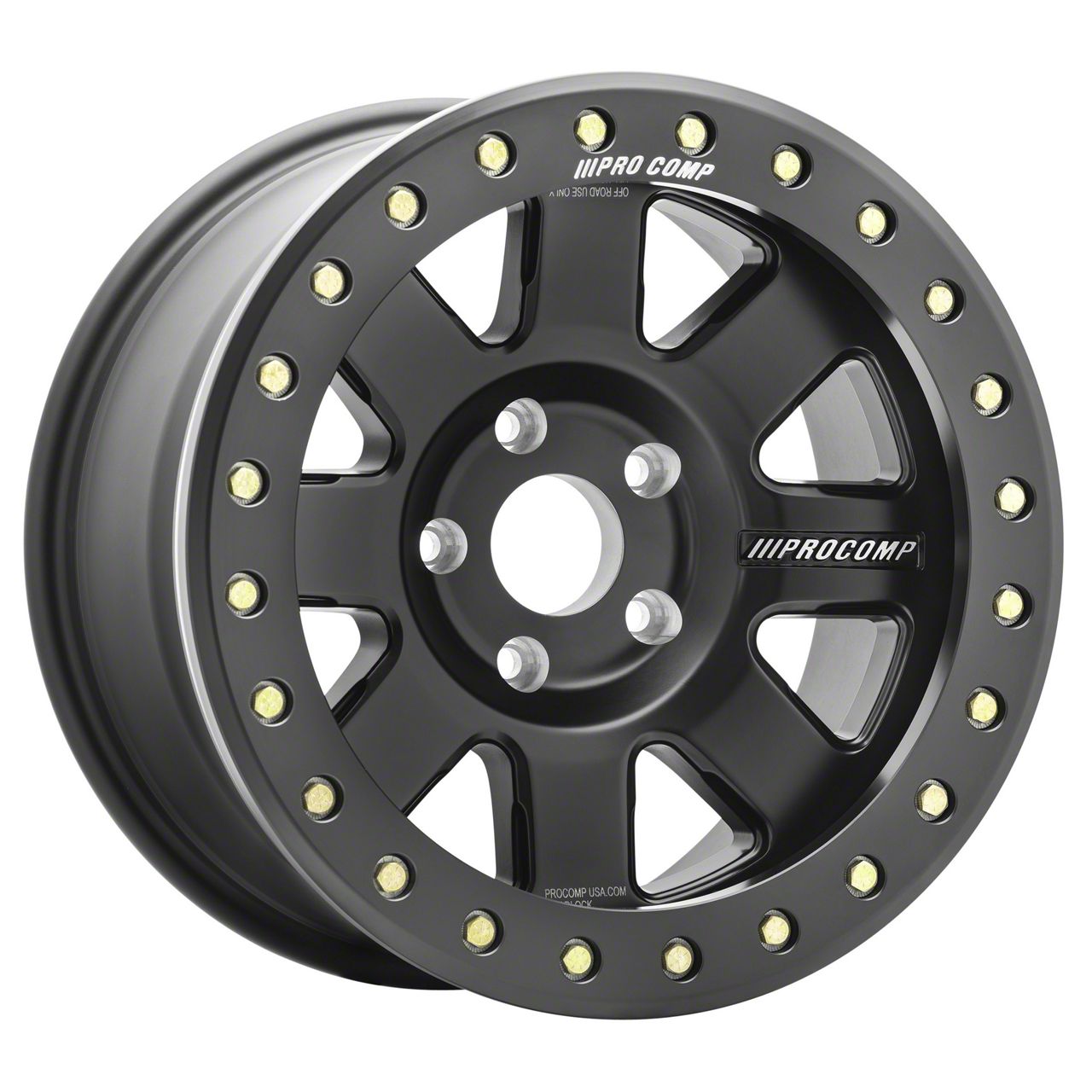 Pro Comp Wheels Jeep Wrangler Trilogy Race Satin Black Wheel; 17x9 ...
