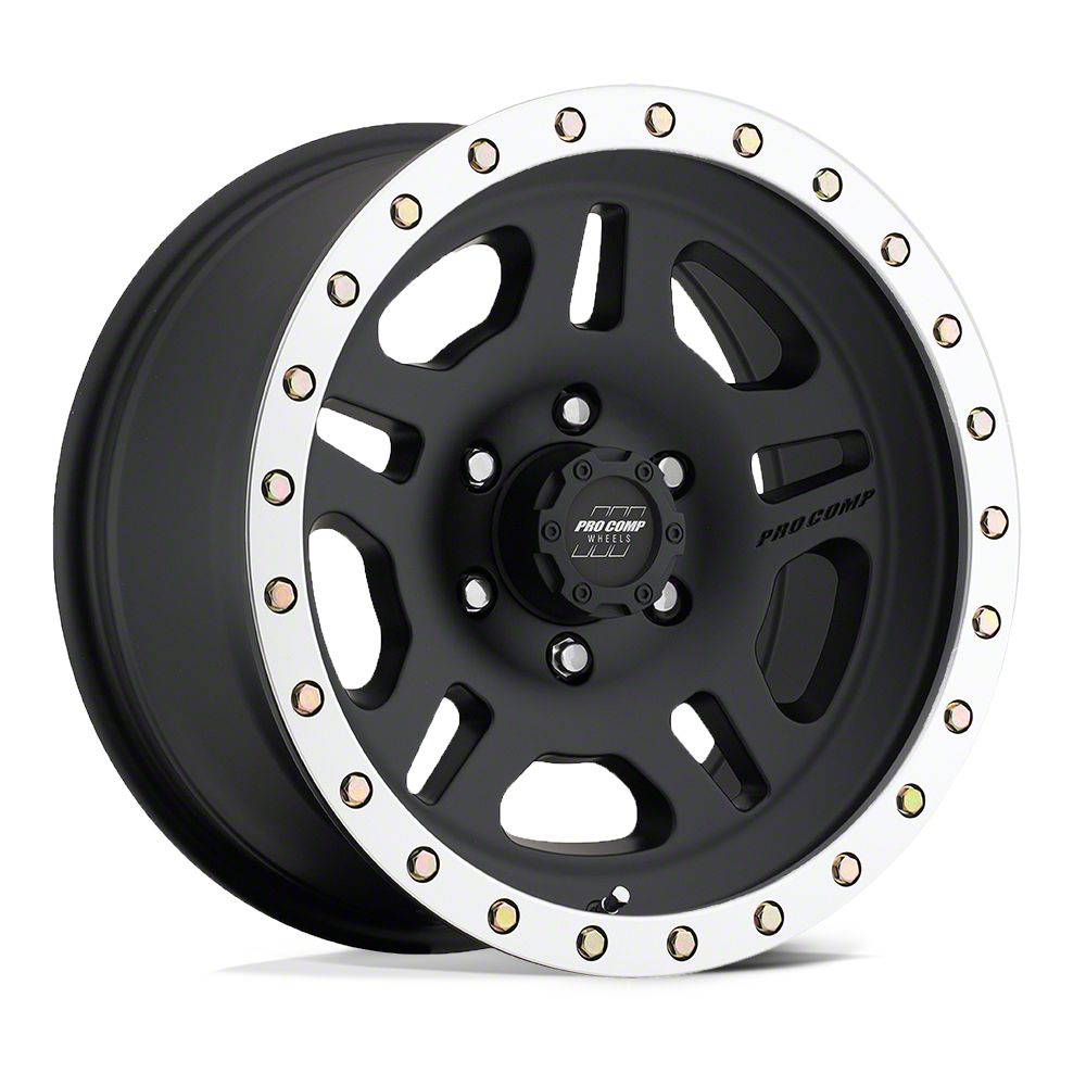 Pro Comp Wheels Jeep Wrangler La PAZ Satin Black Machined Wheel; 16x8 ...