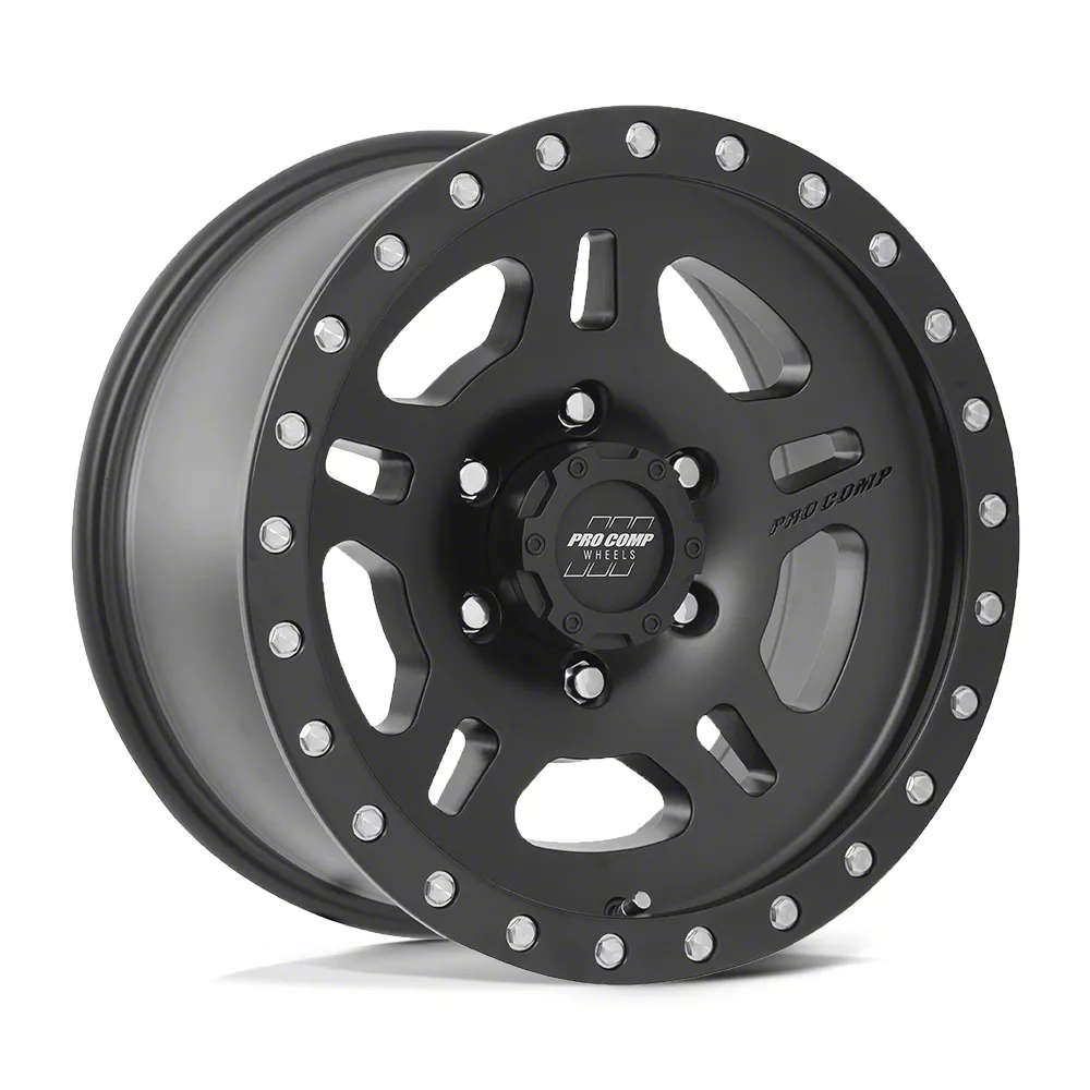 Pro Comp Wheels Jeep Wrangler La PAZ Satin Black Wheel; 16x8; 0mm ...