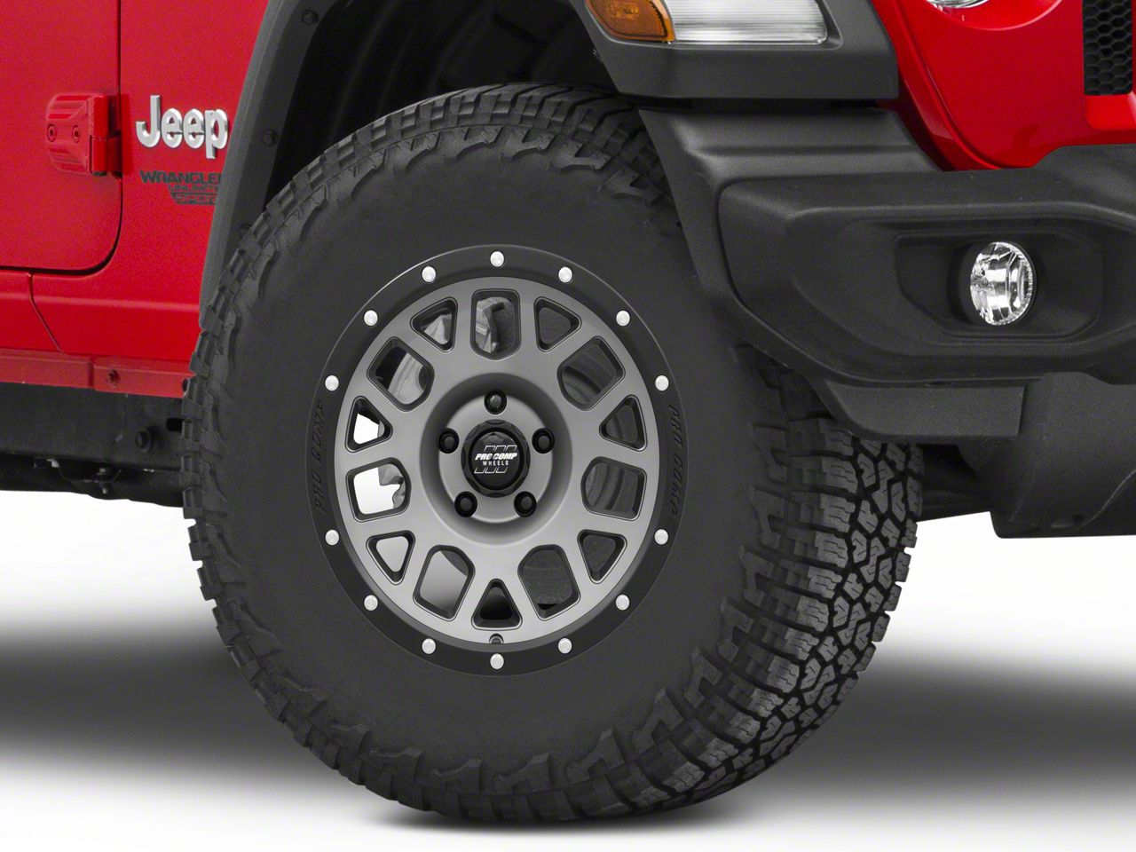 Pro Comp Wheels Jeep Wrangler Vertigo Dark Gray with Black Lip Wheel ...