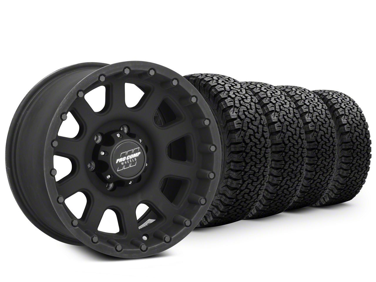 Tacoma 17x9 Pro Comp Wheels 32 Series & 33in BF Goodrich All-Terrain T ...