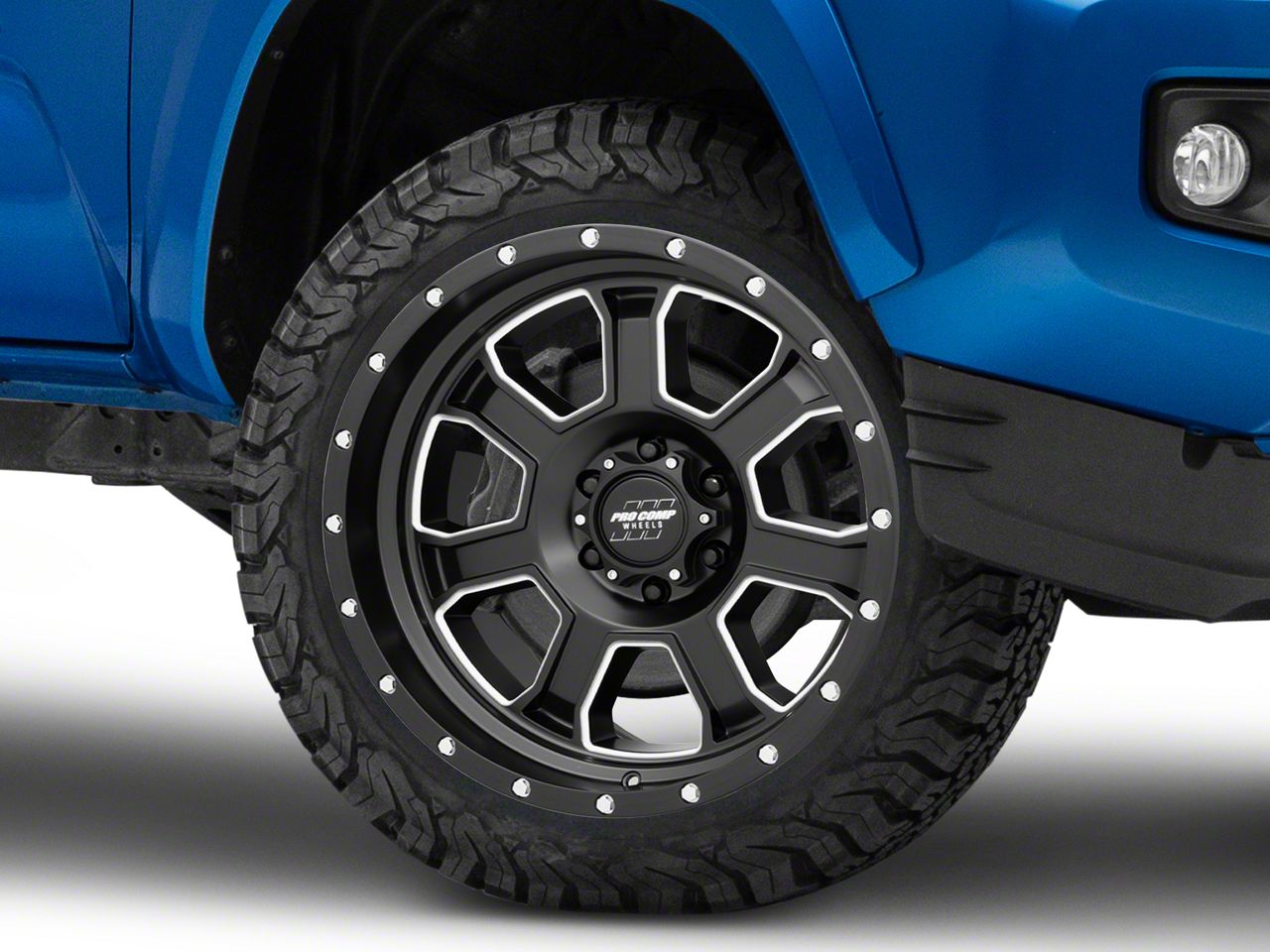 Pro Comp Wheels Tacoma Sledge Satin Black Milled 6-Lug Wheel; 20x9; 0mm ...