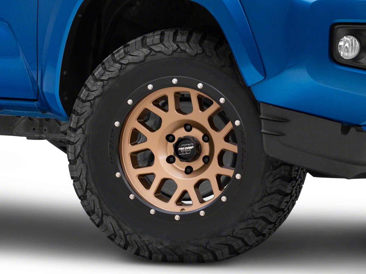 Pro Comp Wheels Tacoma Vertigo Matte Bronze with Black Lip 6-Lug Wheel ...