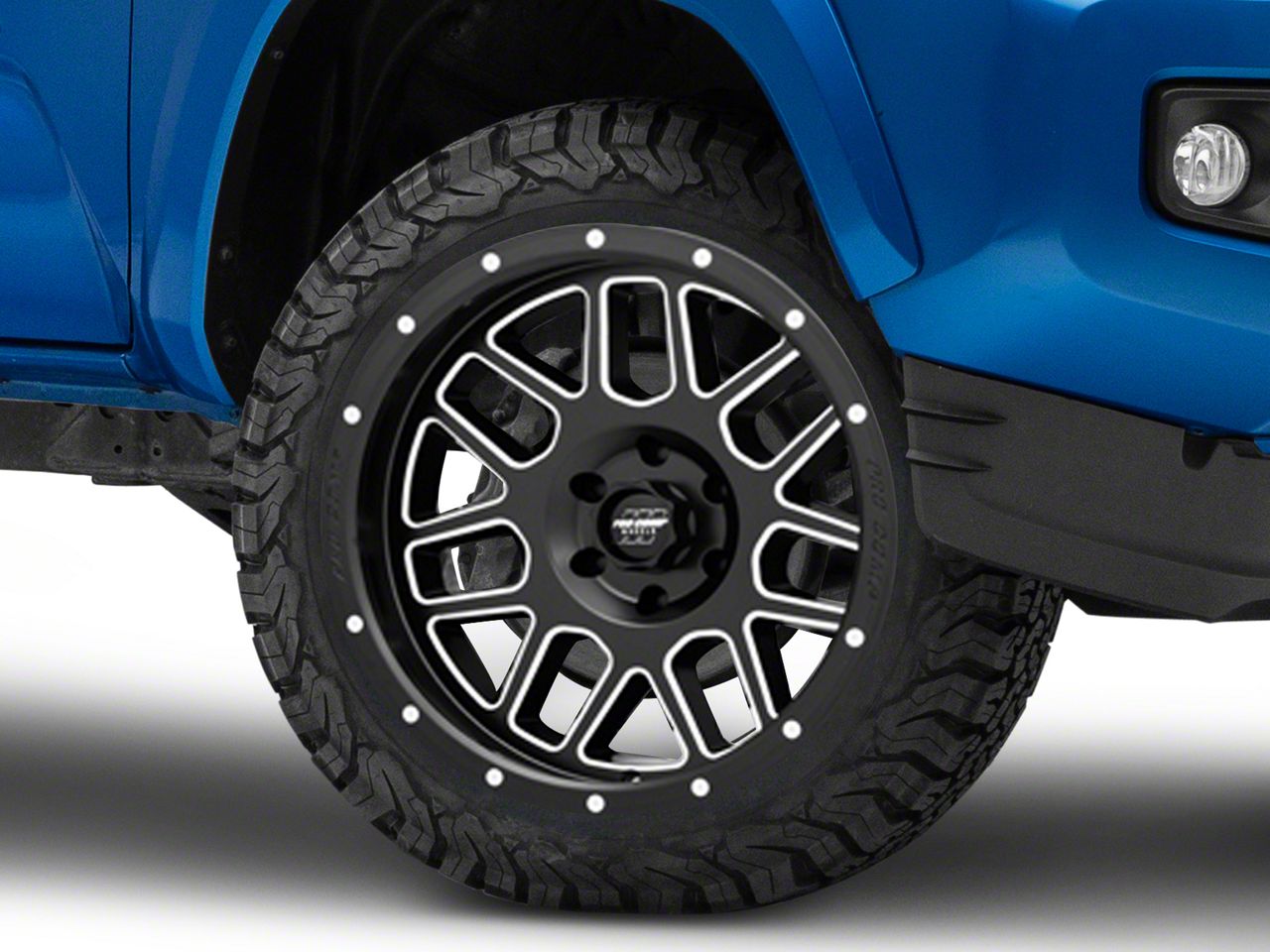 Pro Comp Wheels Tacoma Vertigo Satin Black Milled 6-Lug Wheel; 20x9; -12mm Offset PXA5140-298345 ...