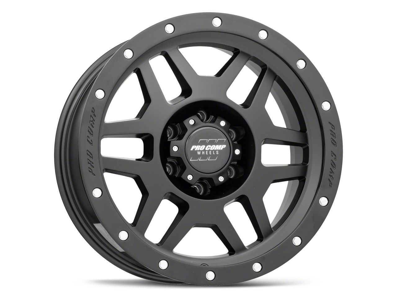 Pro Comp Wheels Titan Phaser Satin Black 6-Lug Wheel; 18x9; 0mm Offset ...