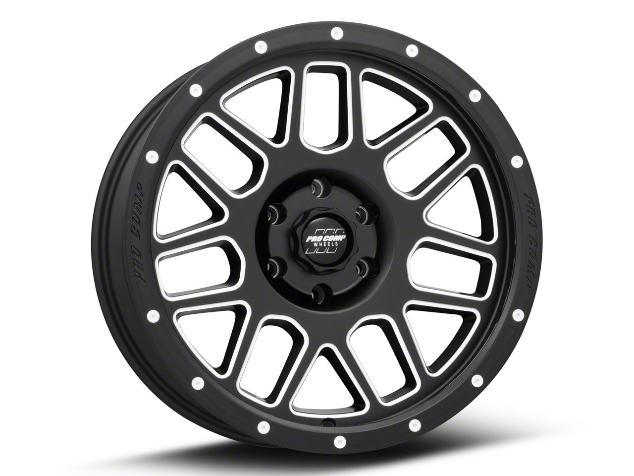Pro Comp Wheels Titan XD Vertigo Satin Black Milled 6-Lug Wheel; 18x9 ...