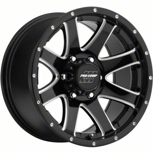 Pro Comp Wheels Tundra Patriot Gloss Black Milled 6-Lug Wheel; 17x9 ...