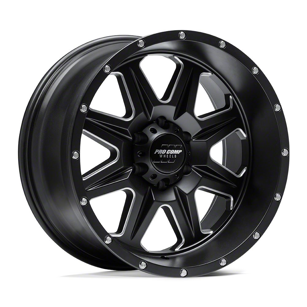 Pro Comp Wheels Tundra Recon Satin Black Milled 6-Lug Wheel; 20x10 ...