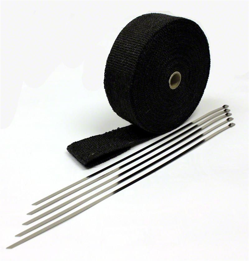 Prosport Bronco Black Fiberglass Header Wrap; 2-Inch x 50-Foot HEA-Wrap ...