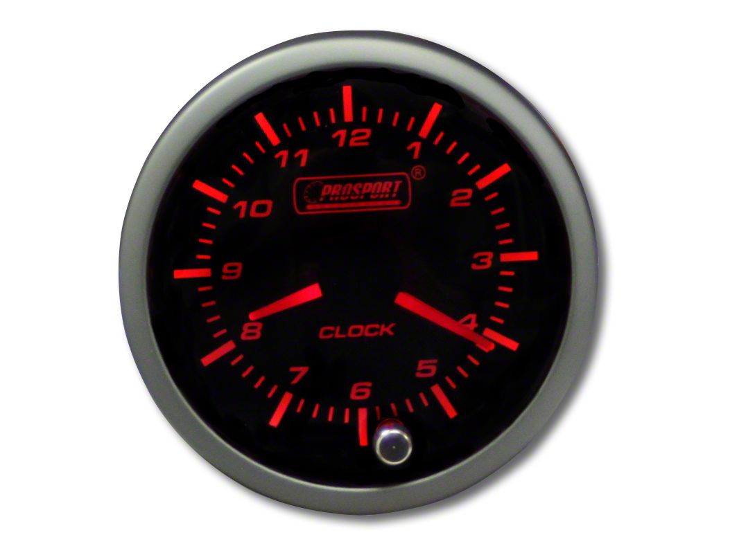 Prosport Jeep Gladiator 52mm Premium Series Analog Clock; Amber/White ...
