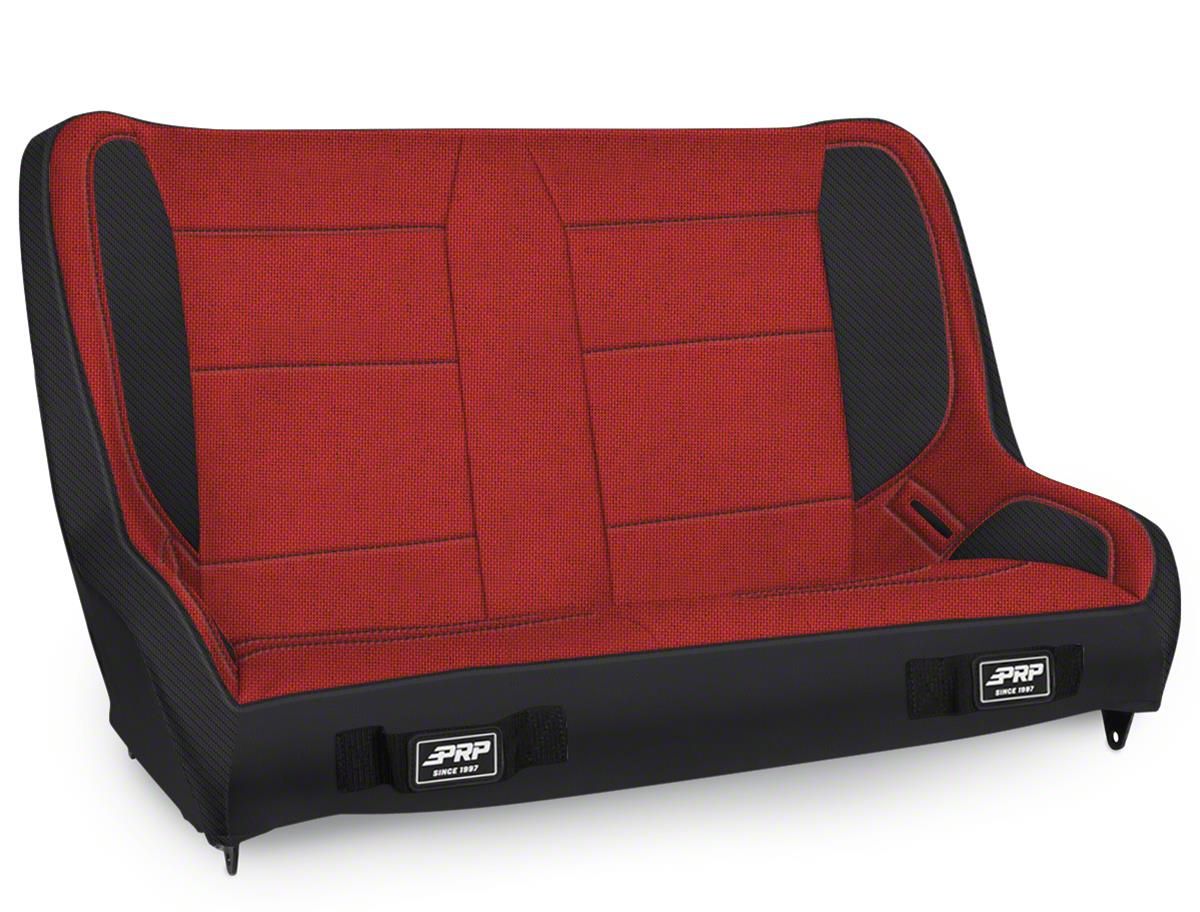 PRP Jeep Wrangler Elite Series Rear Suspension Bench Seat; Red A9236-36 ...