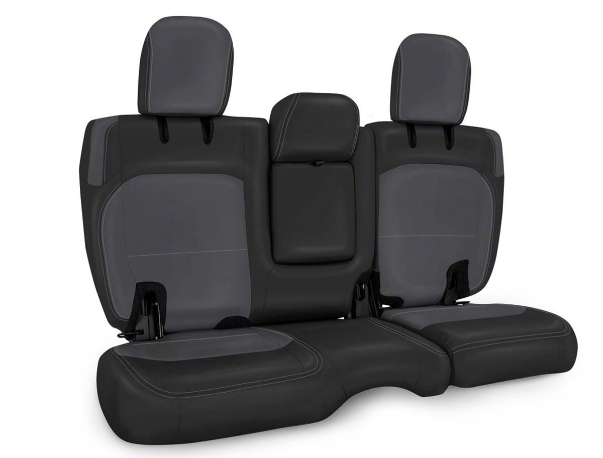 PRP Jeep Wrangler Rear Bench Seat Cover; Black and Gray B044-03 (18-26 ...