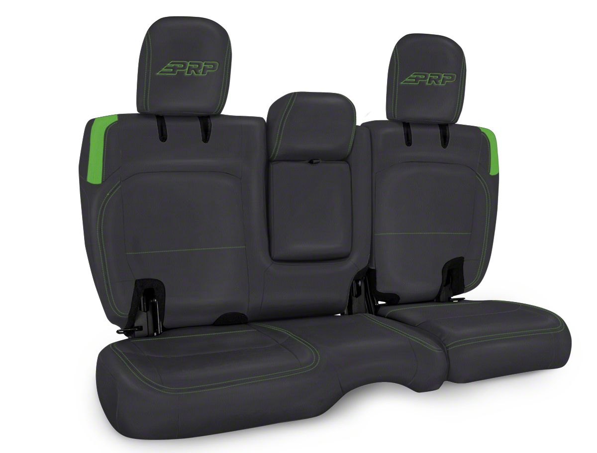 PRP Jeep Wrangler Rear Bench Seat Cover; Black and Green Vinyl B044-06 ...