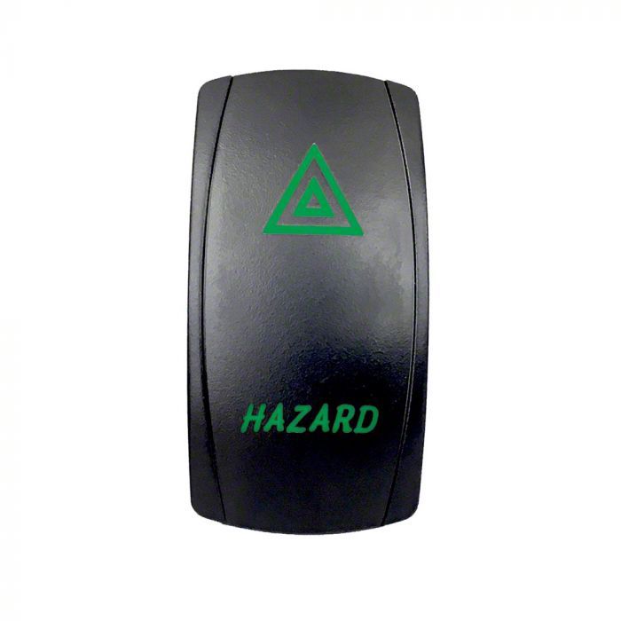 Quake LED Bronco 2-Way Hazard Rocker Switch; Green QRS649 (Universal ...