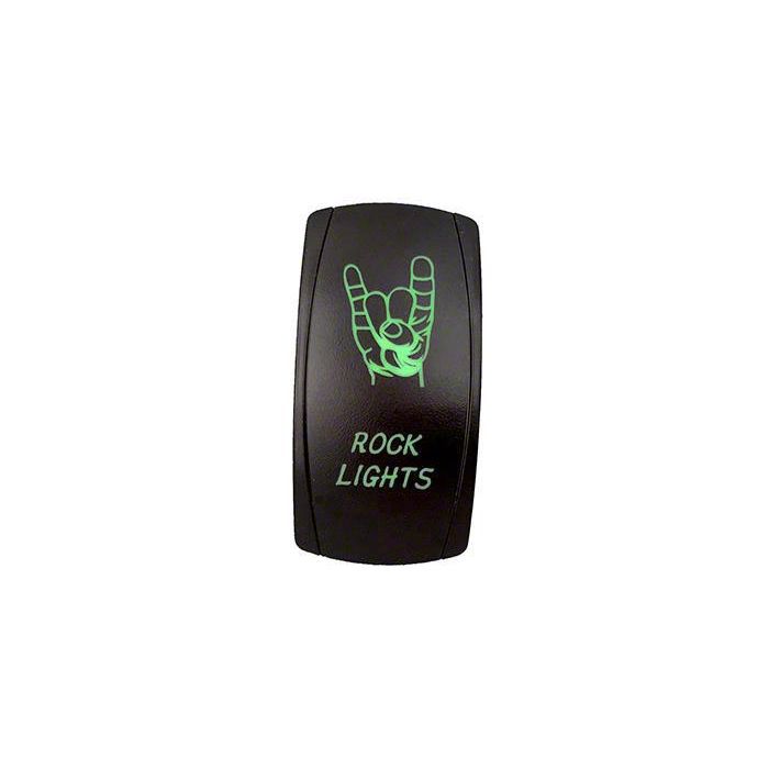 Quake LED Bronco 2-Way Rock Lights Rocker Switch; Green QRS653 ...