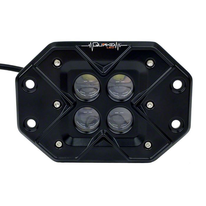 Quake LED Bronco 3-Inch Seismic Series Flush Mount Work Light; 20-Watt ...