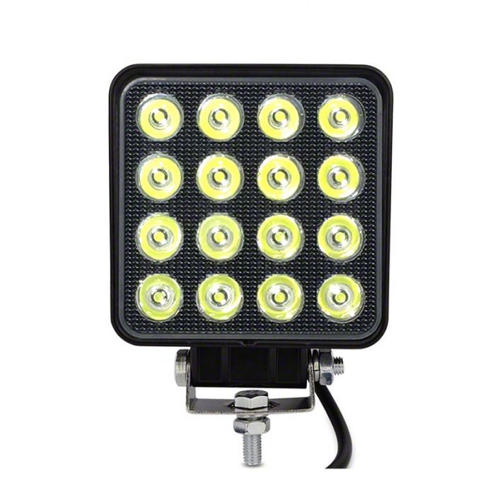 Quake LED Bronco 4-Inch Fracture Series RGB Square Work Light; 48-Watt ...