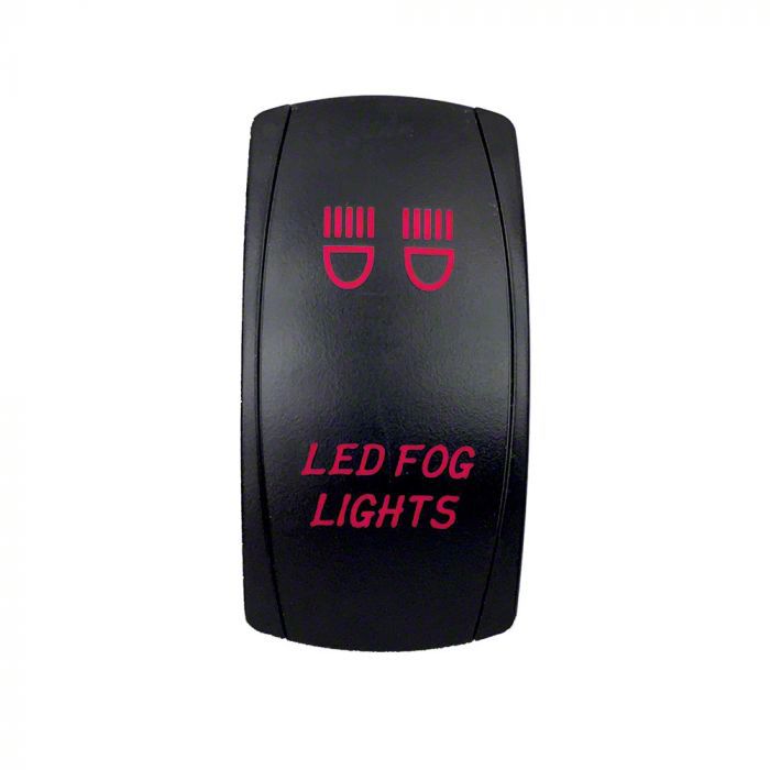 Quake LED Jeep Gladiator 2-Way LED Fog Lights Rocker Switch; Red QRS658 ...