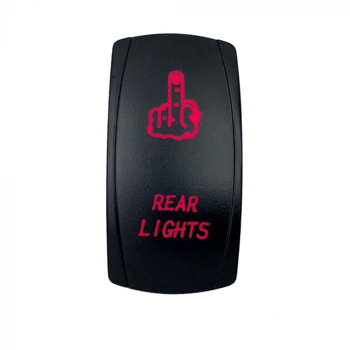 Quake LED Jeep Gladiator 2-Way Rear Lights Rocker Switch; Red QRS670 ...