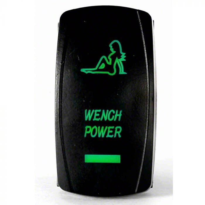 Quake LED Jeep Gladiator 2-Way Wench Power Rocker Switch; Green QRS287 ...