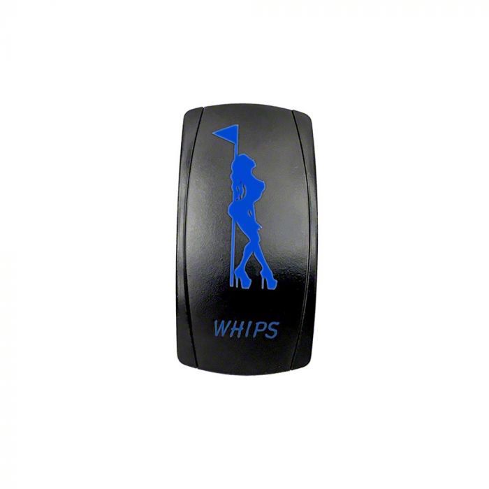 Quake LED Jeep Gladiator 2-Way Whips Rocker Switch; Blue QRS708 ...
