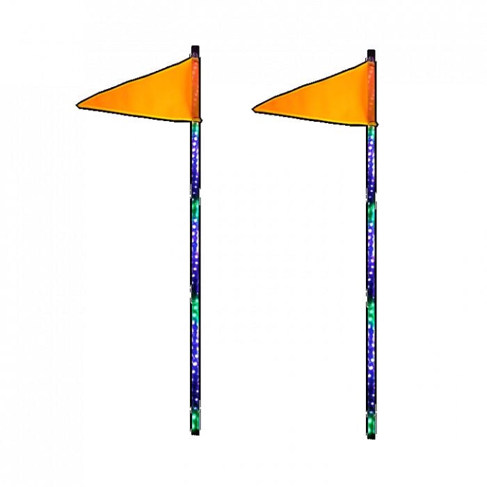 Quake LED Jeep Gladiator 4-Foot HD RGB LED Light Whip; Dual QW848 ...