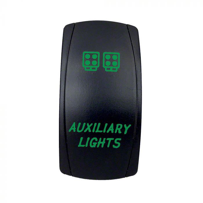 Quake LED Jeep Renegade 2-Way Auxiliary Light Rocker Switch; Green ...