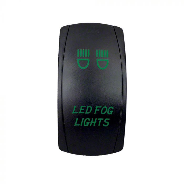 Quake LED Jeep Renegade 2-Way LED Fog Lights Rocker Switch; Green ...