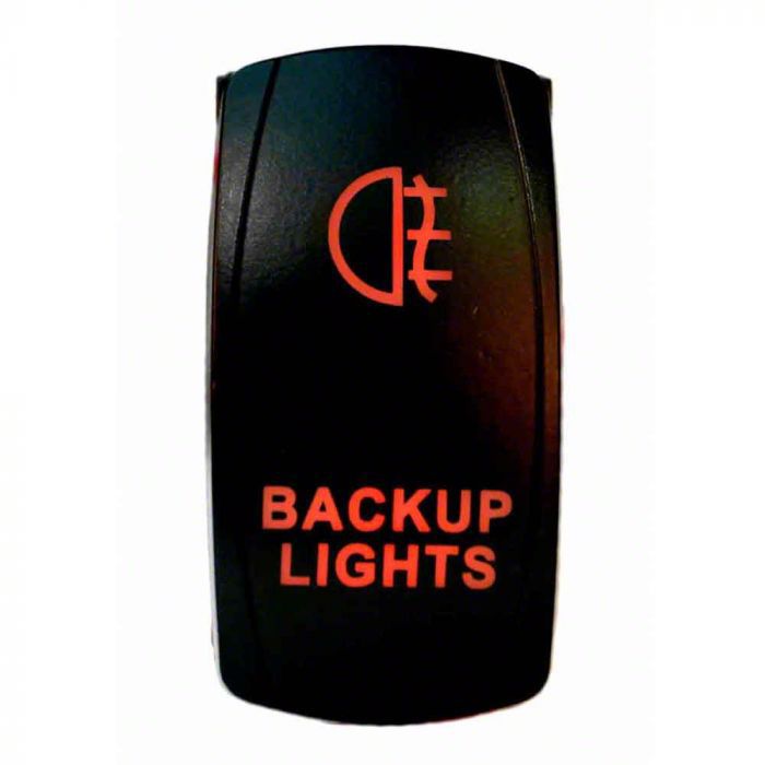 Quake LED Jeep Wrangler 2-Way Backup Rocker Switch; Red QRS284 ...