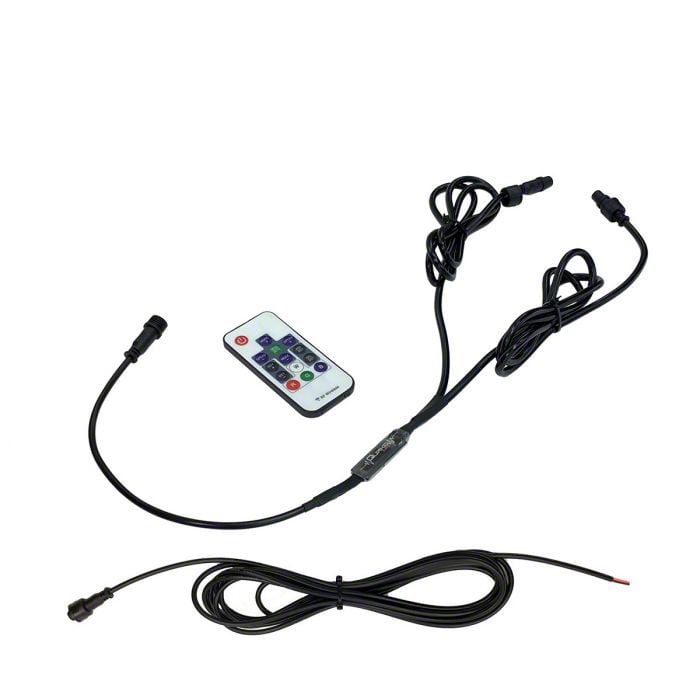 Quake LED Jeep Wrangler HD RGB Dual Whip RF Controller; 11-Inch Power ...