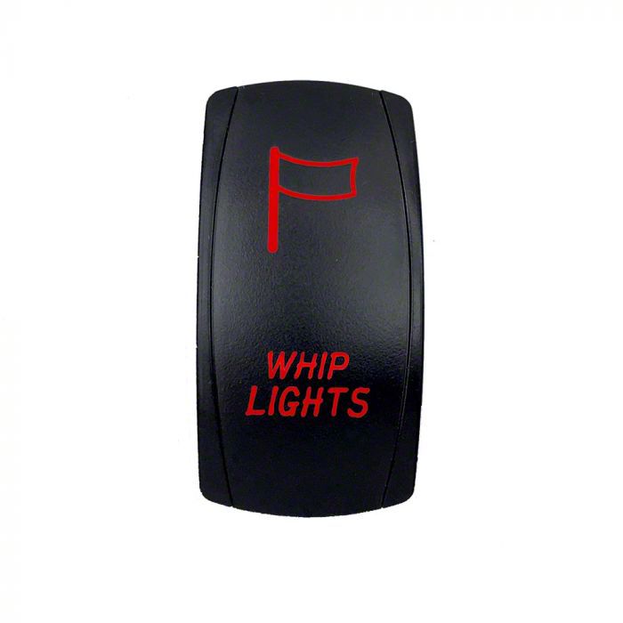 Quake LED Tacoma 2-Way Whip Lights Rocker Switch; Red QRS690 (Universal ...