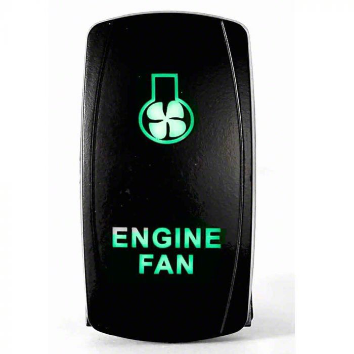 Quake LED Titan 2-Way Engine Fan Rocker Switch; Green QRS319 (Universal ...