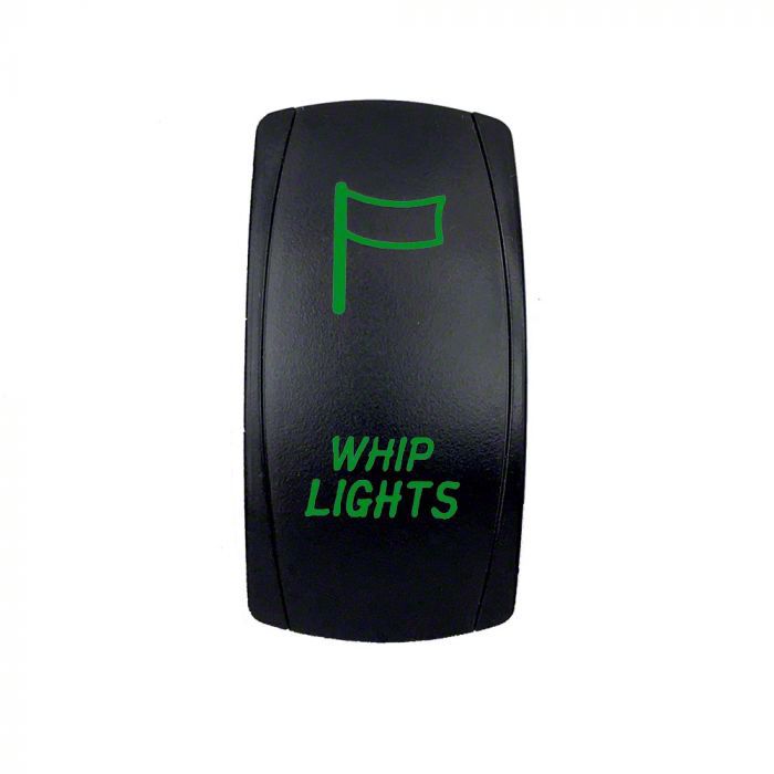 Quake LED Titan 2-Way Whip Lights Rocker Switch; Green QRS689 ...