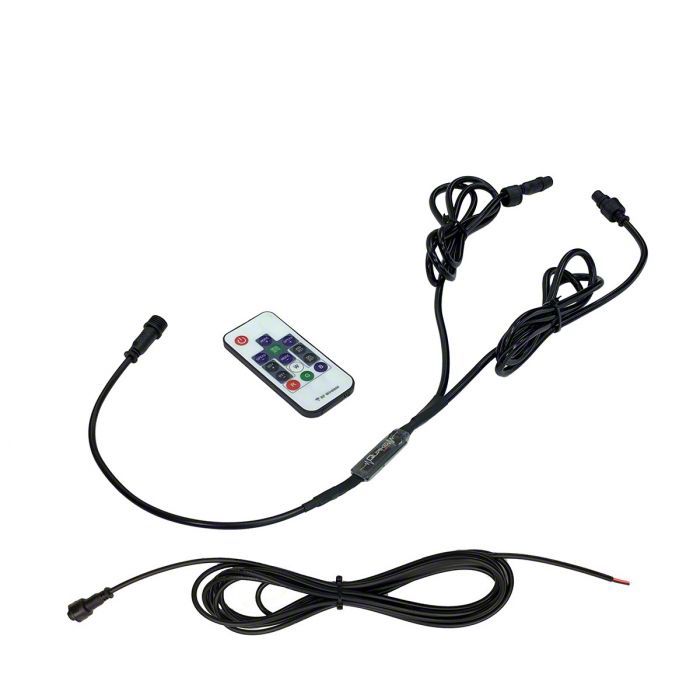 Quake LED Titan XD HD RGB Dual Whip RF Controller; 11-Inch Power Wire ...