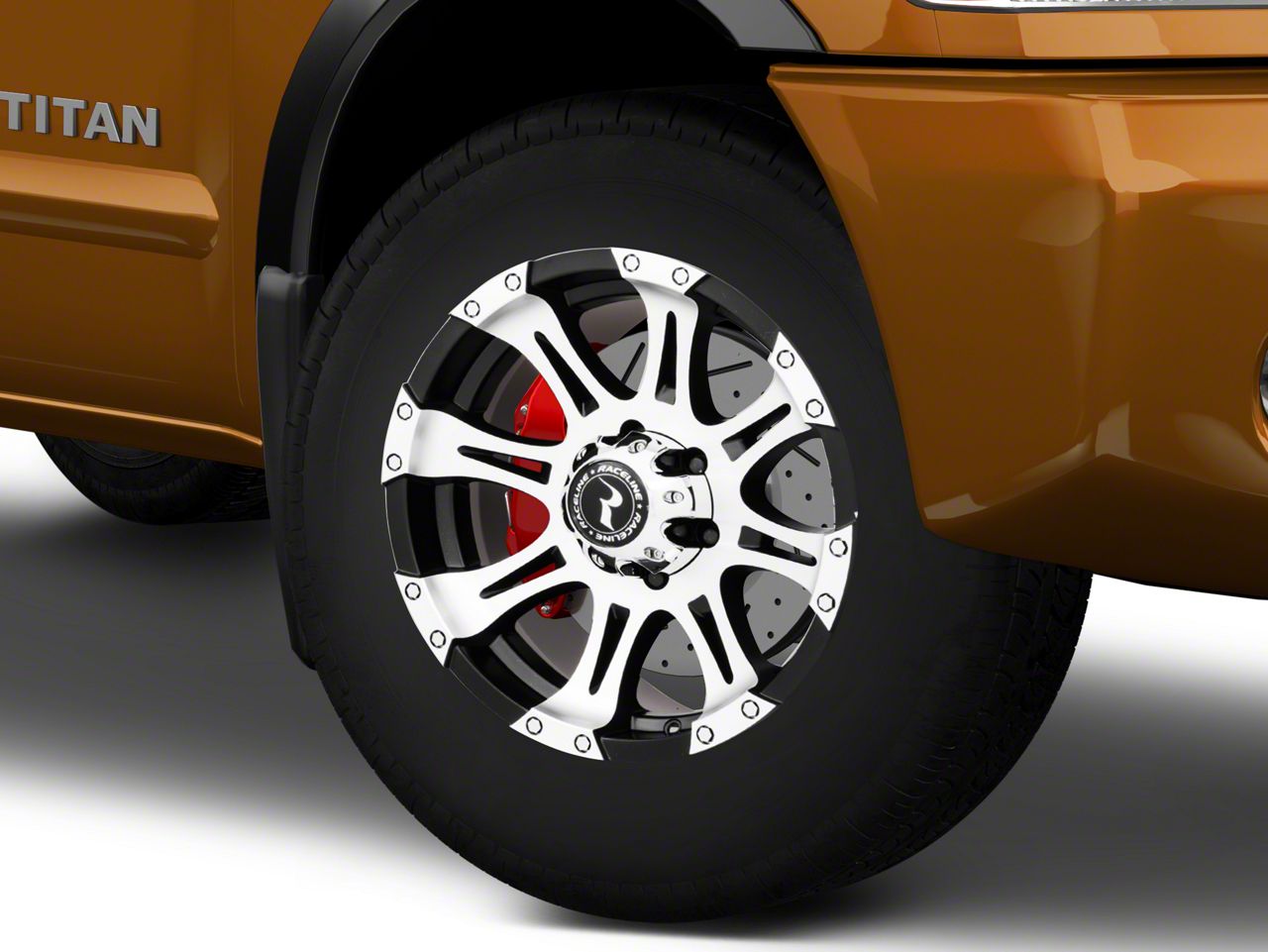 Raceline Titan Raptor Black Machined 6-Lug Wheel; 18x9; 12mm Offset 982 ...