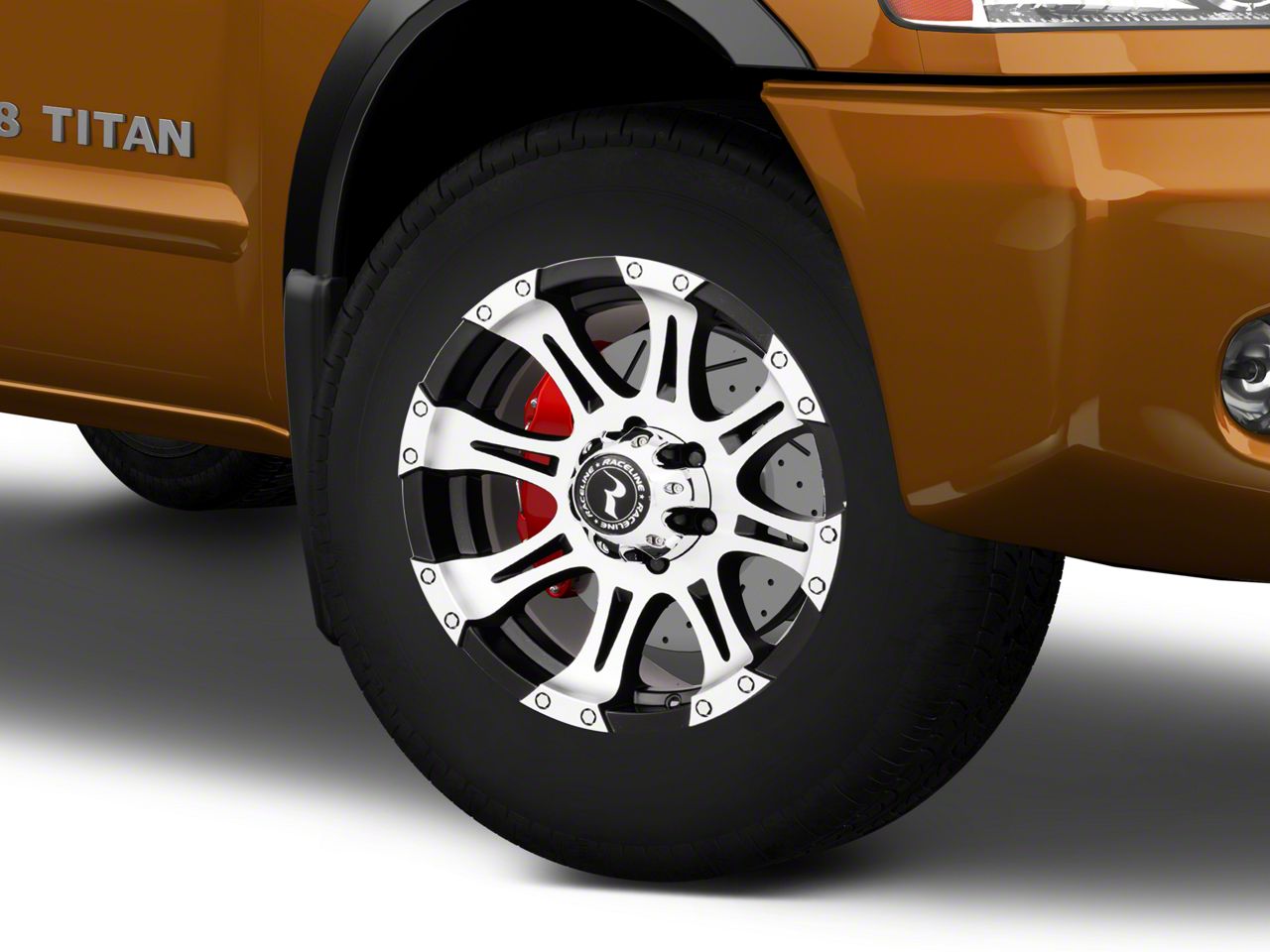 Raceline Titan Raptor Black Machined 6-Lug Wheel; 18x9; 25mm Offset 982 ...