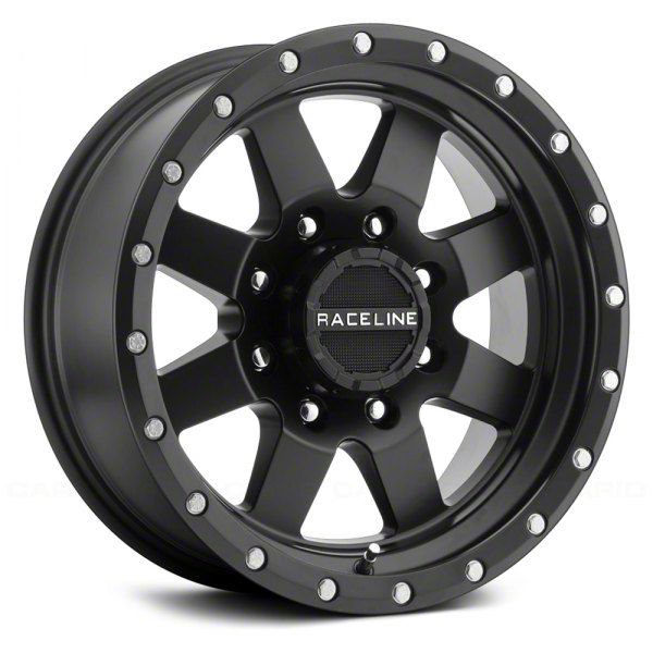 Raceline Bronco Defender Gloss Black 6-Lug Wheel; 18x9; 18mm Offset ...