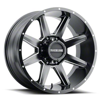 Raceline Bronco Stryker Satin Black Milled 6-Lug Wheel; 17x9; -12mm ...