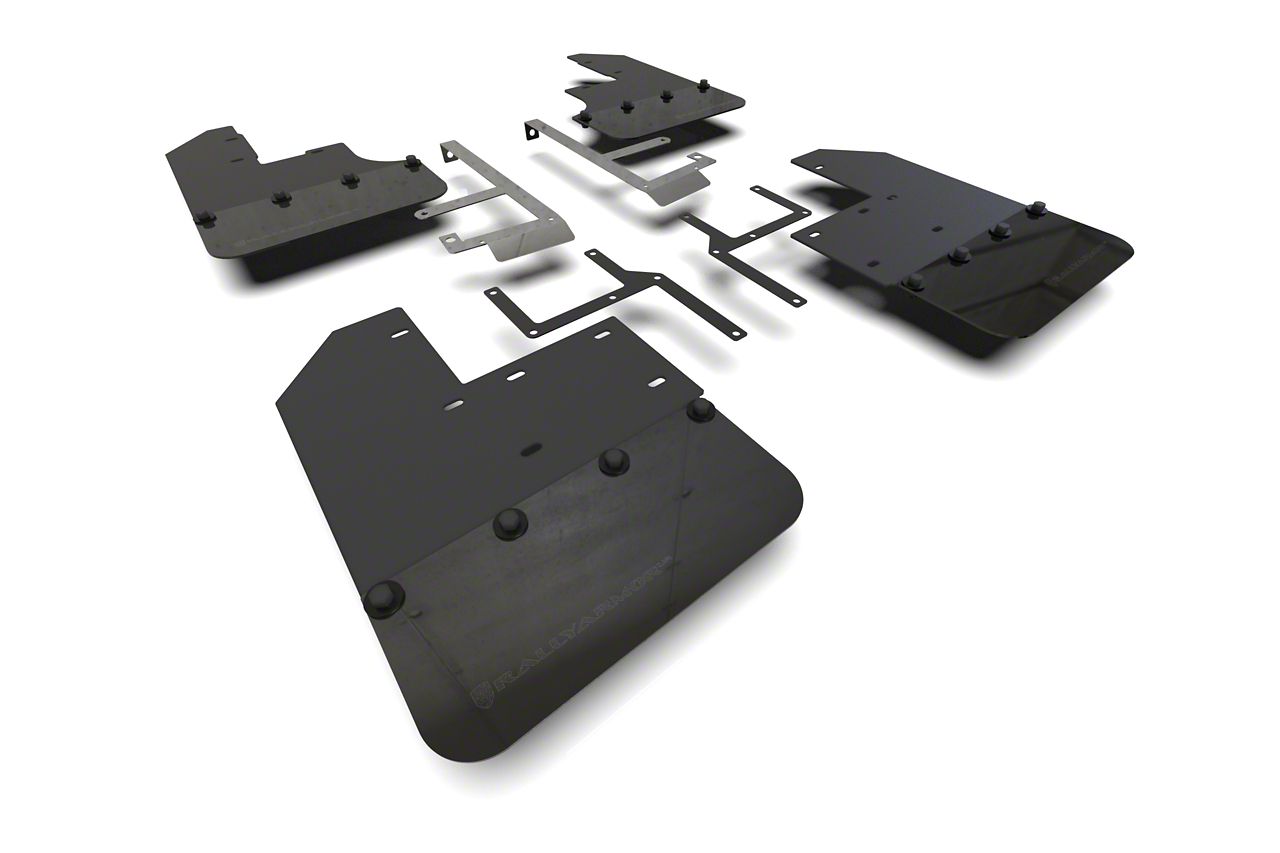 Rally Armor Jeep Gladiator Black Mud Flaps with Metallic Black Logo ...