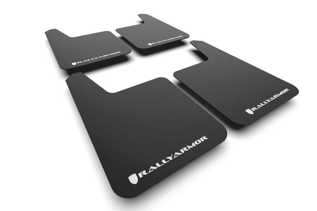 Rally Armor Tundra Universal Basic Mud Flaps with White Logo; Front and ...