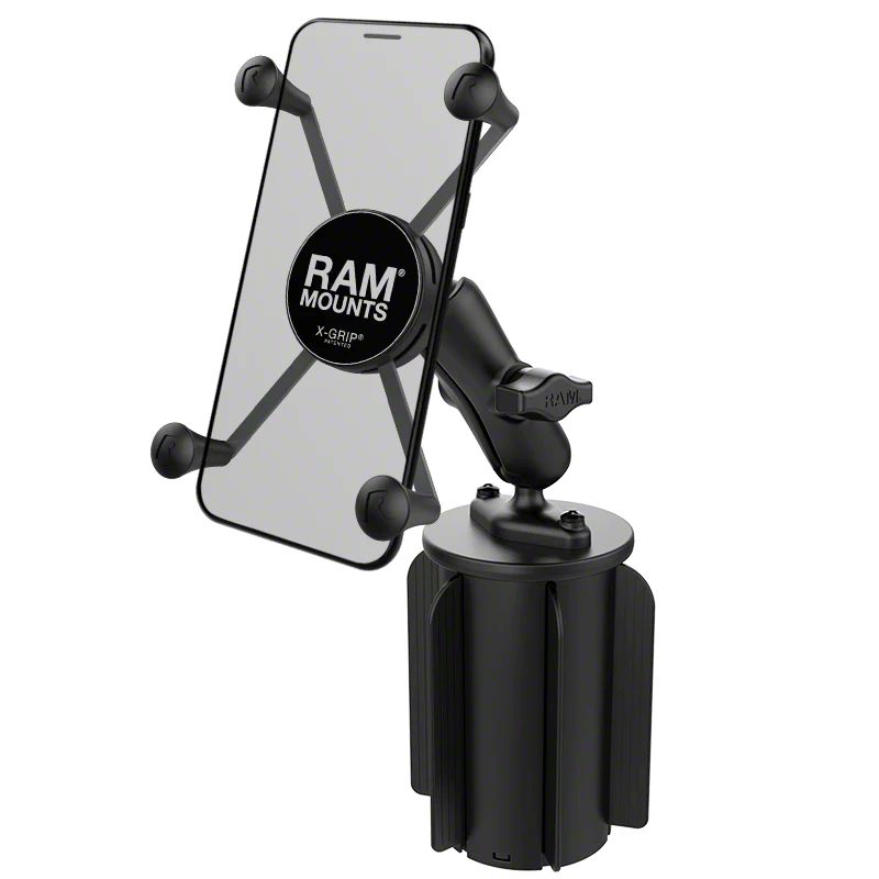 RAM Mounts Jeep Wrangler X-Grip Large Phone Mount with RAM-A-Can II Cup ...