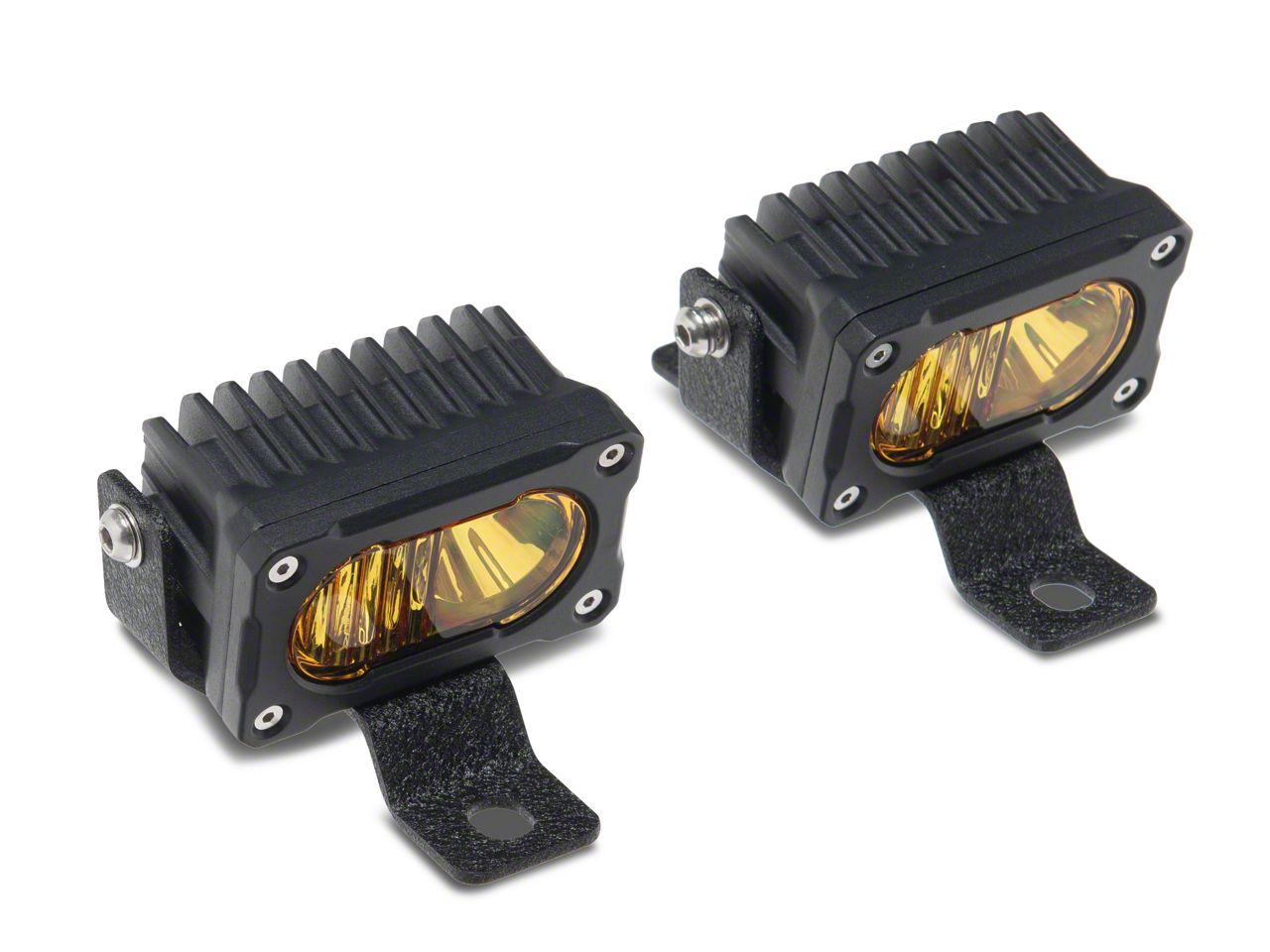 Raxiom Jeep Wrangler Cowl Mounted LED Light Kit with Brackets; White ...