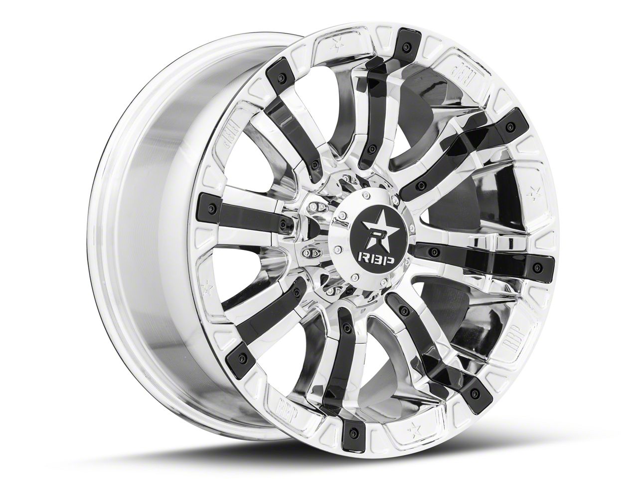 RBP Bronco 94R Chrome with Black Inserts 6-Lug Wheel; 18x9; 10mm Offset ...