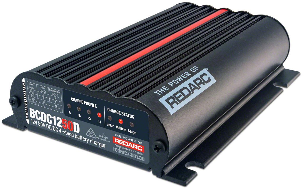 Redarc Jeep Gladiator 12V 50A Smart Start DC/DC 4 Stage Battery Charger ...