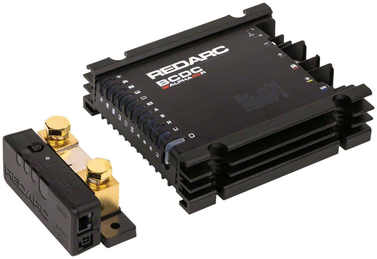 Redarc Jeep Gladiator BCDC Alpha50 R DC Battery Manager; 12-Volt; 50A ...