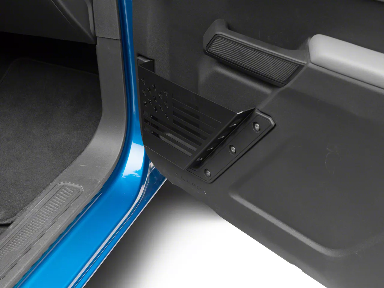 RedRock Bronco Aluminum Front Door Storage Panel with Flag Cutout ...