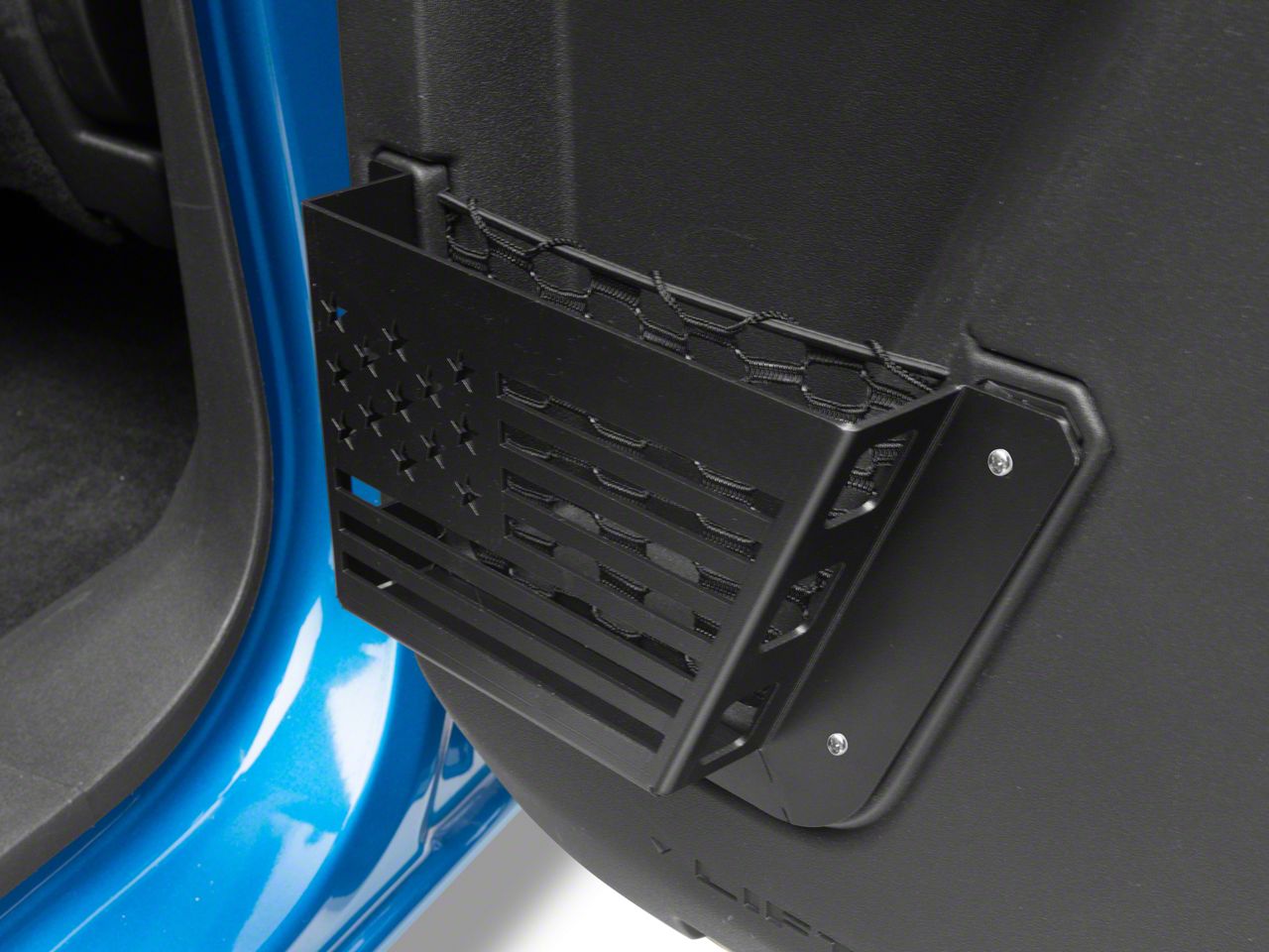 RedRock Bronco Aluminum Rear Door Storage Panel with Flag Cutout ...