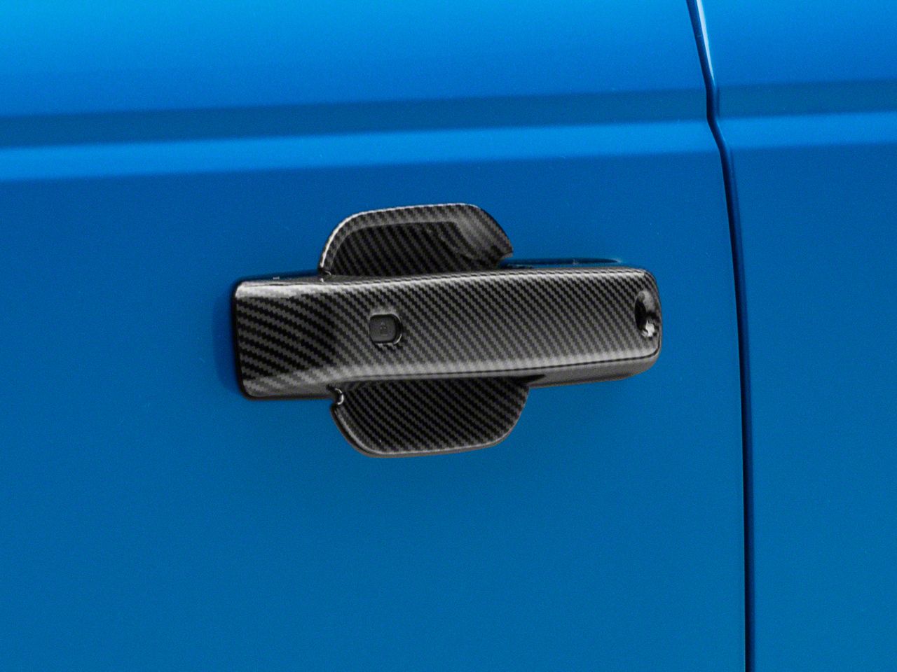 RedRock Bronco Door Handle and Recess Covers; Carbon Fiber Appearance ...